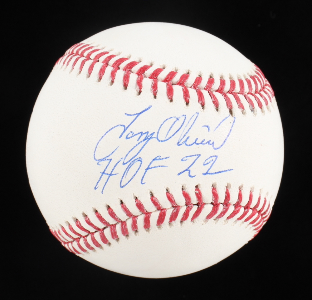 Tony Olivia Signed OML Baseball Inscribed "HOF 22" (Beckett) | Pristine ...