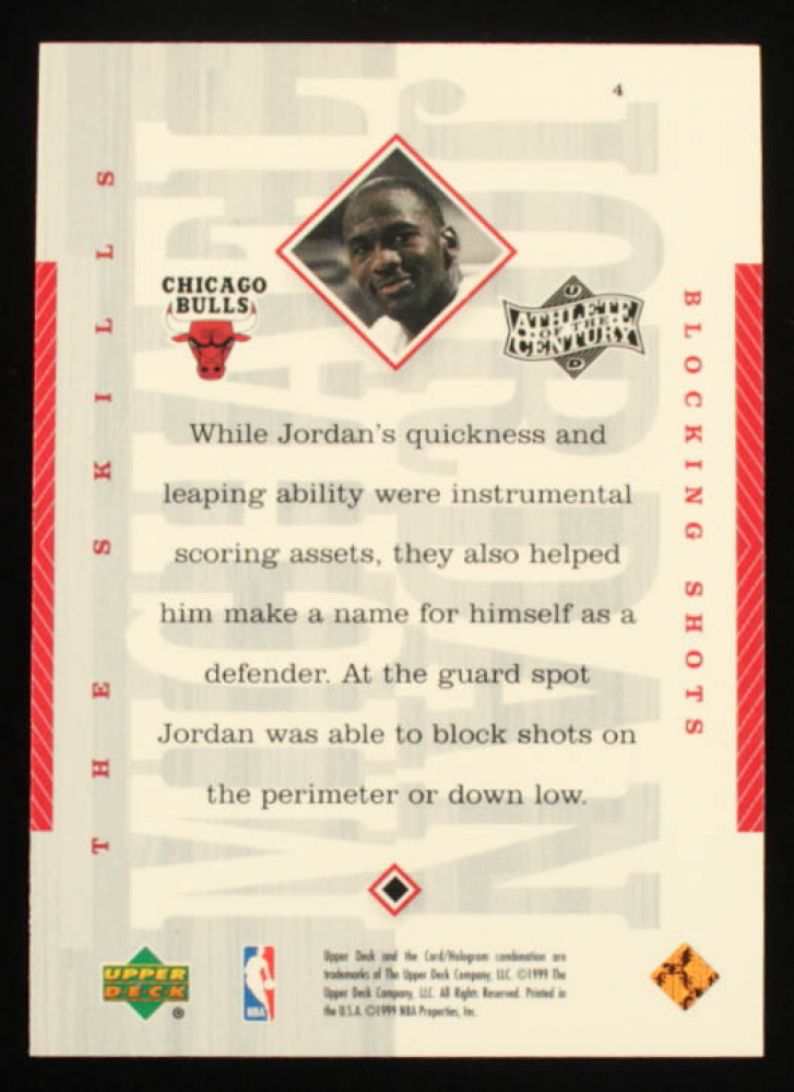 Michael Jordan 1999 Upper Deck Michael Jordan Athlete of the Century #4 ...