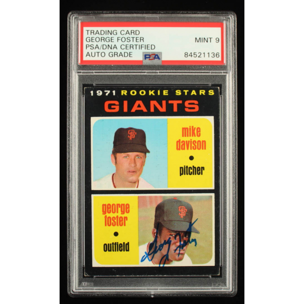 George Foster Signed Mike Davison / George Foster 1971 Topps #276 ...