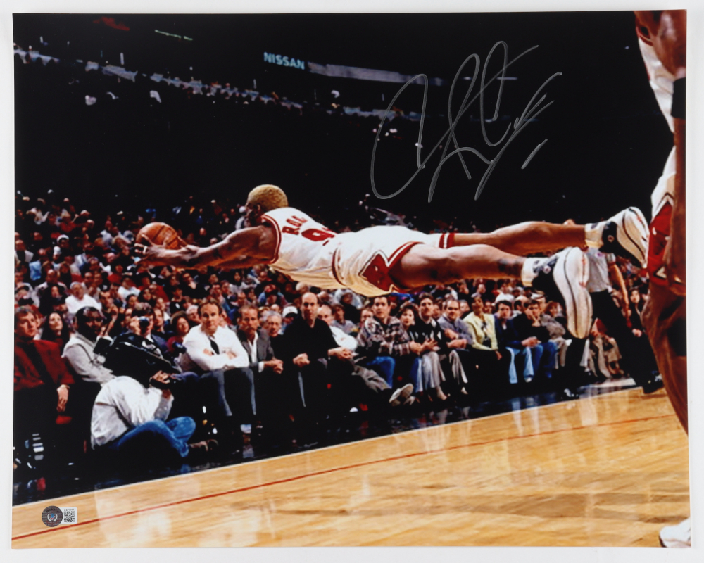 Dennis Rodman Signed Bulls 16x20 Photo (Beckett) | Pristine Auction