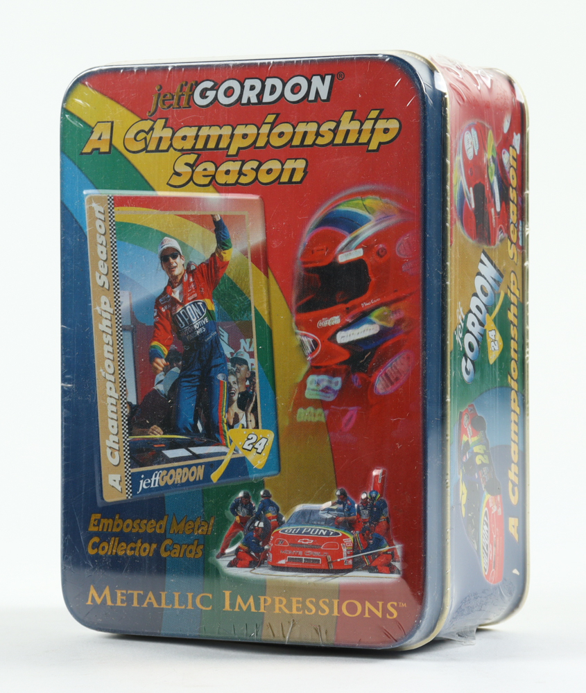 1996 Jeff Gordon Metallic Impressions Championship Season Card Tin ...