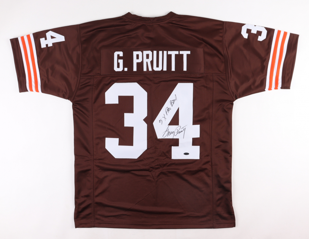Greg Pruitt Signed Jersey Inscribed "5X Pro Bowl" (Playball) | Pristine ...