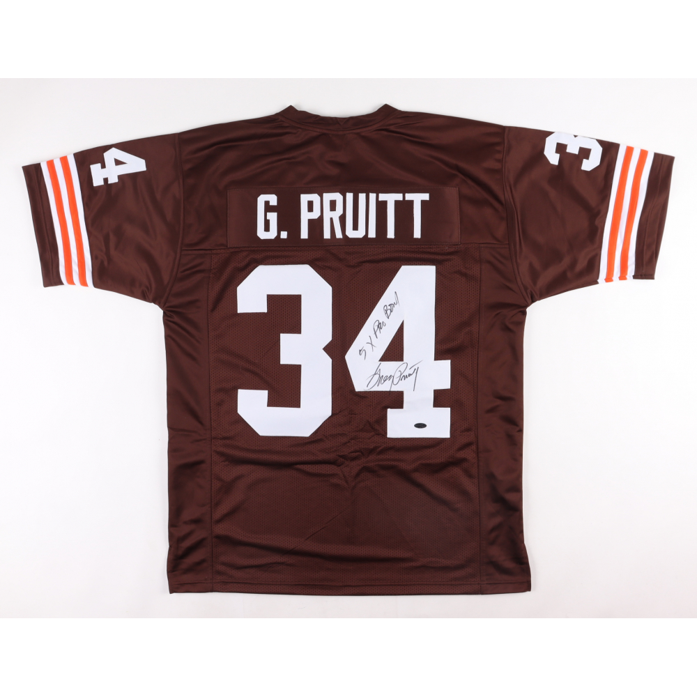 Greg Pruitt Signed Jersey Inscribed "5X Pro Bowl" (Playball) | Pristine ...