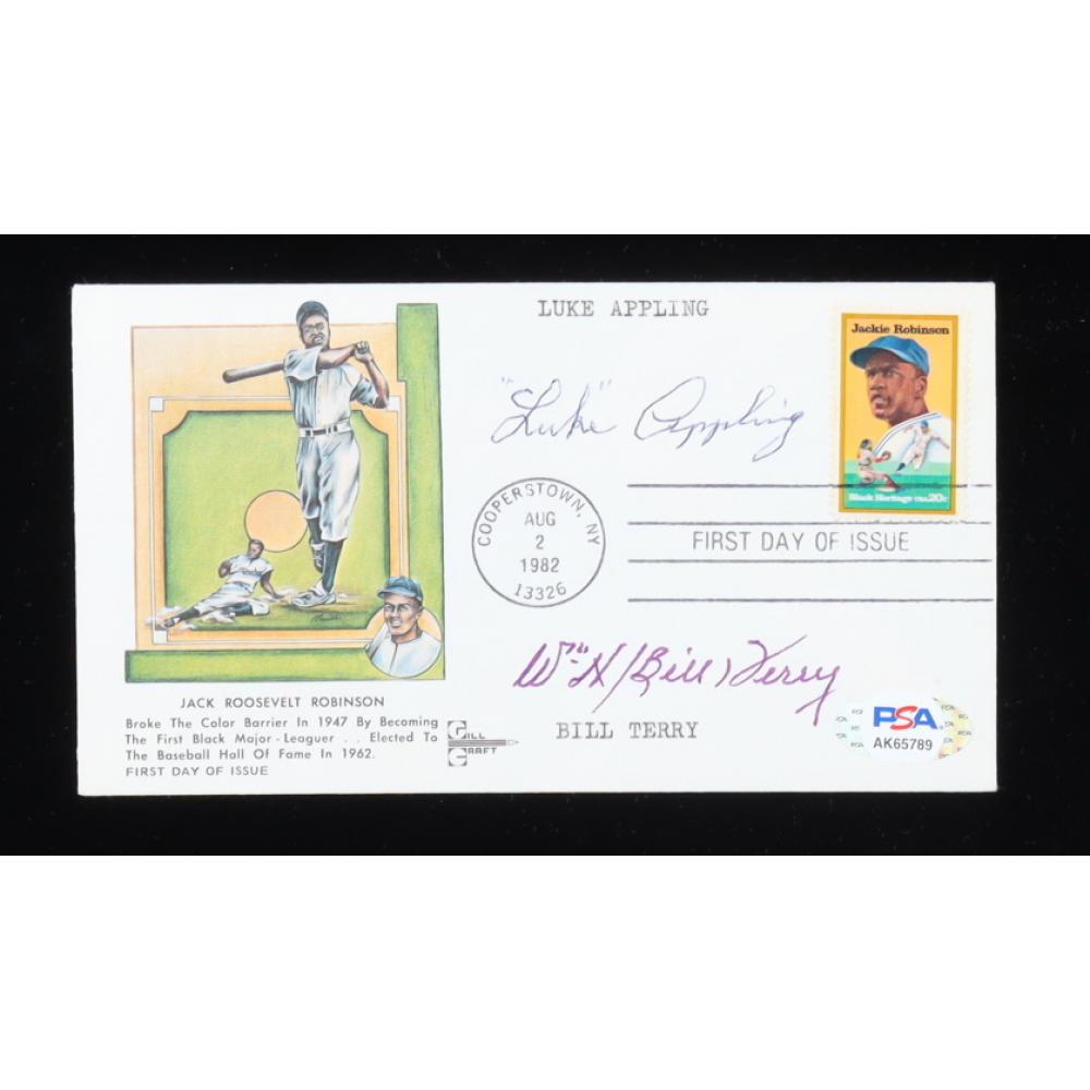 Luke Appling & Bill Terry Signed 1982 Jackie Robinson FDC Envelope (PSA ...