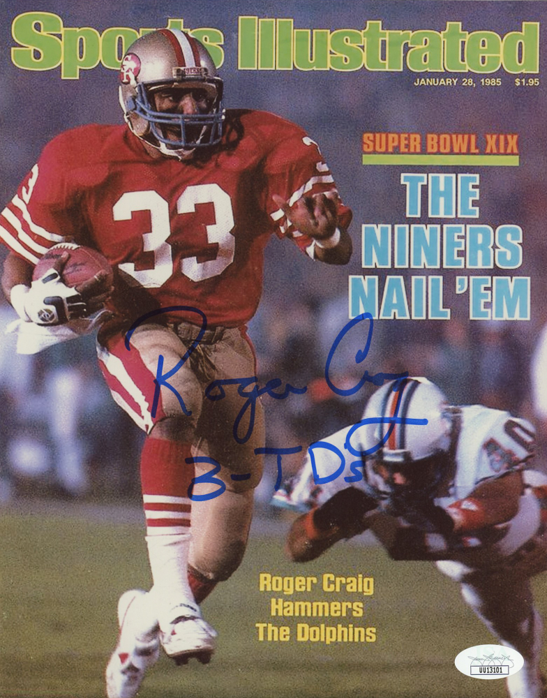 Roger Craig Signed 49ers 8x10 Photo Inscribed "3 T-D's" (JSA ...