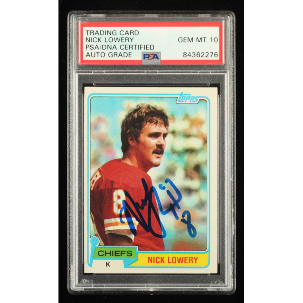 Nick Lowery Signed 1981 Topps #213 RC (PSA) | Pristine Auction