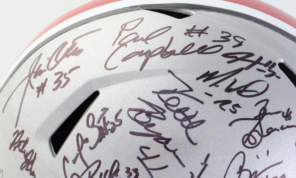 Ohio State Buckeyes Full-Size Speed Helmet Signed by (23) with Tim ...