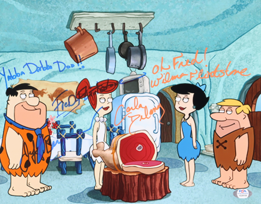 Jeff Bergman & Carla Delaney Signed "The Flintstones" 11x14 Photo with ...
