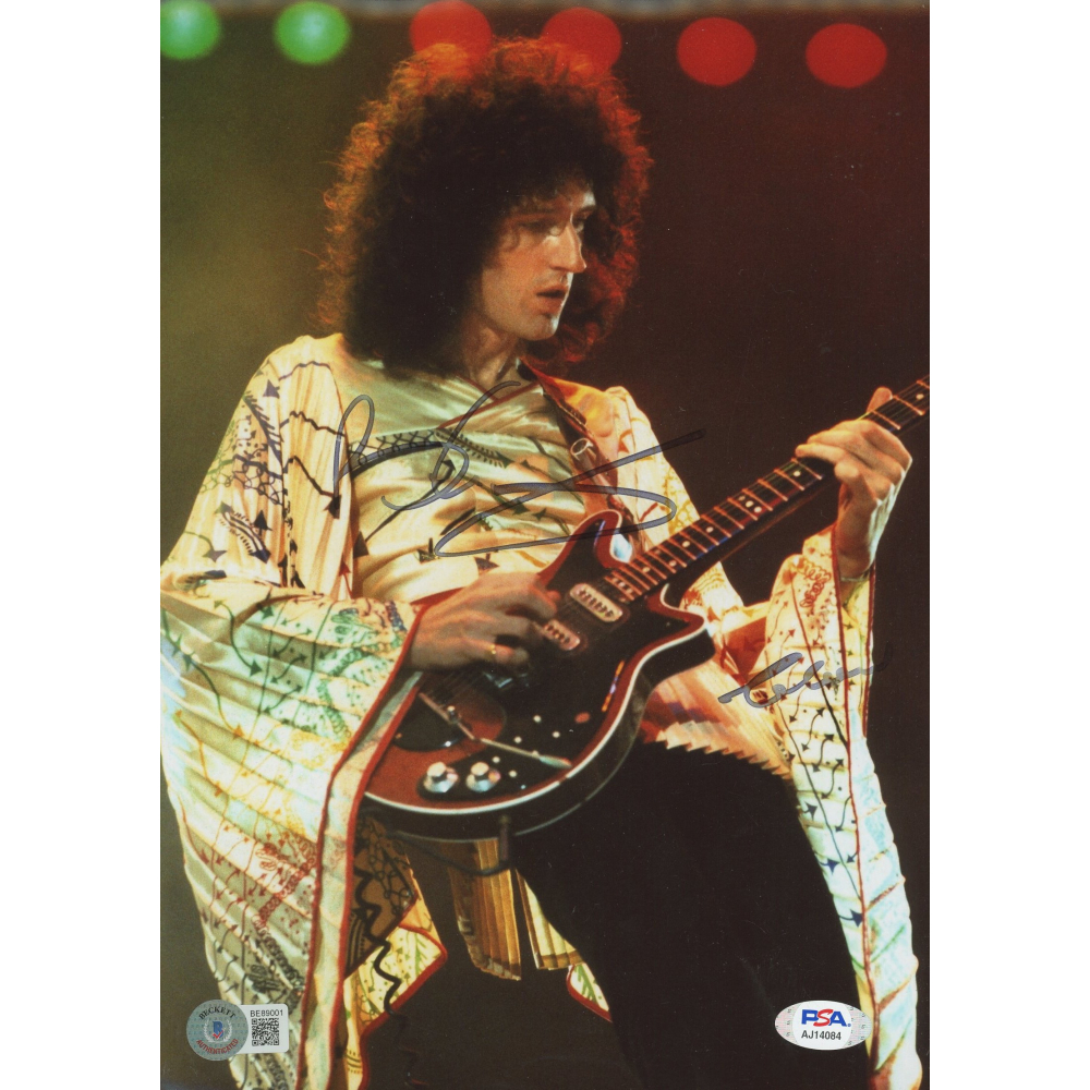 Brian May Signed "Queen" 9x11 Photo (Beckett) | Pristine Auction