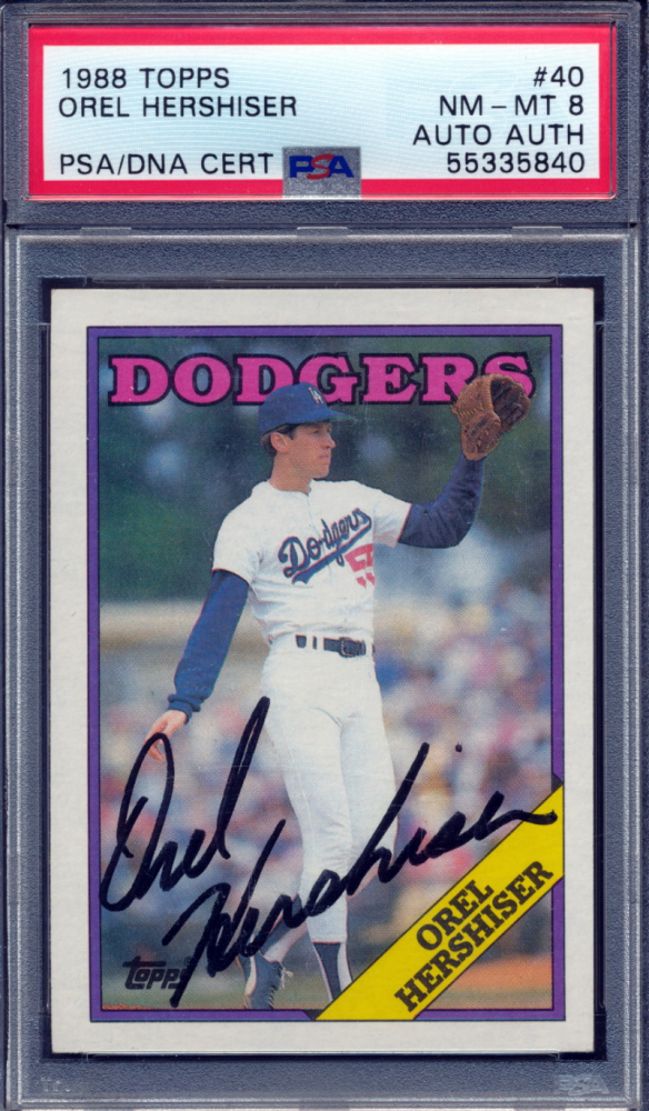 Orel Hershiser Signed 1988 Topps #40 (PSA) | Pristine Auction