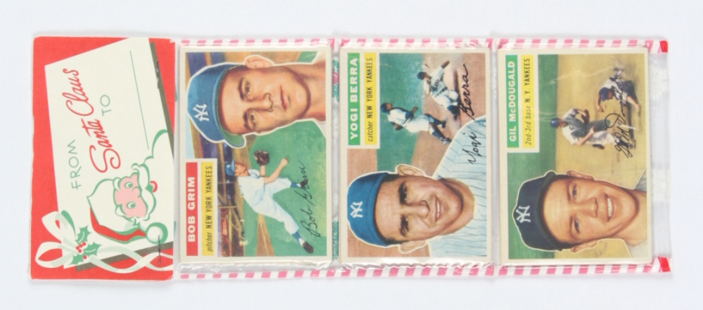 1956 Topps Baseball Christmas Rack Pack with (12) Cards | Pristine Auction