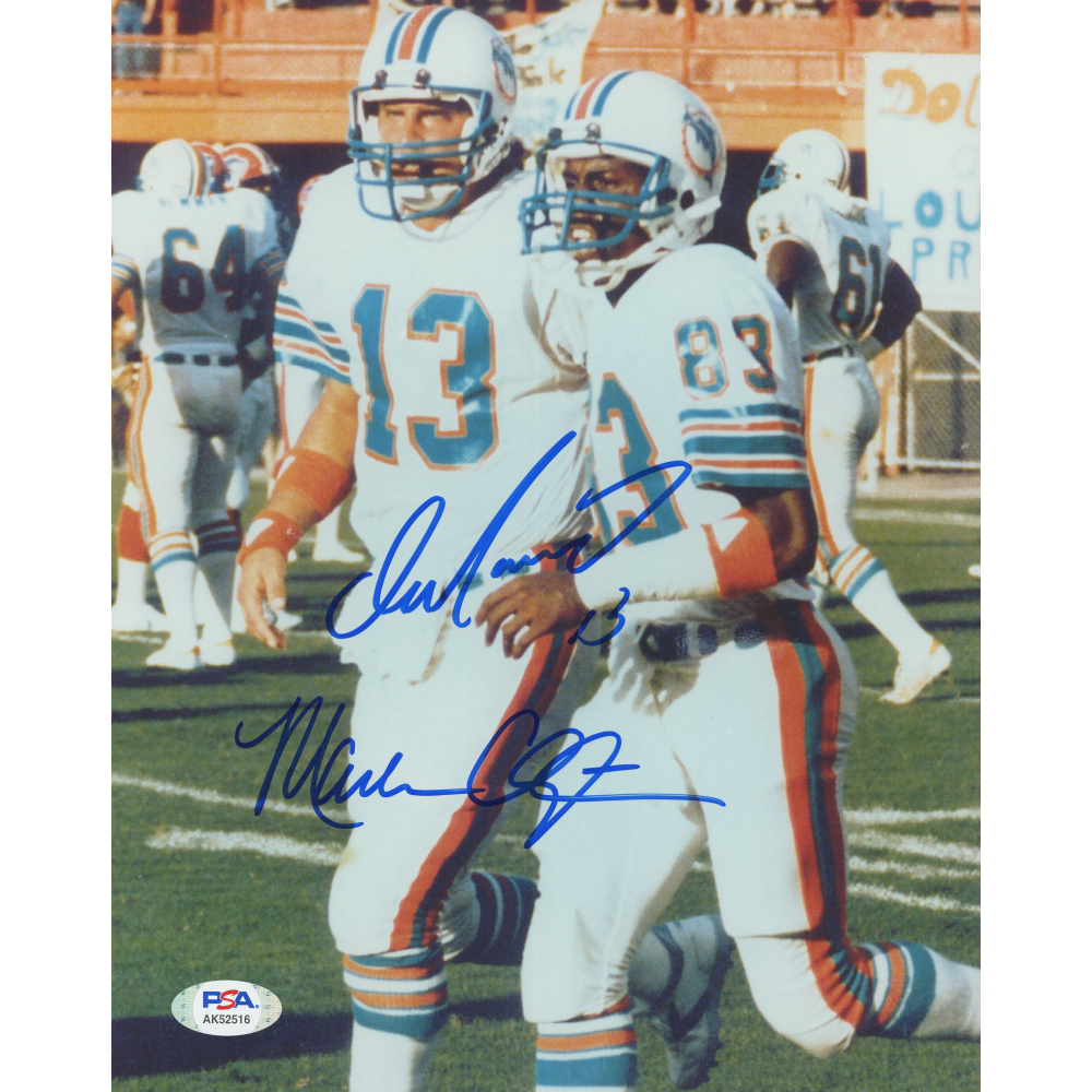 Dan Marino & Mark Clayton Signed Dolphins 8x10 Photo (PSA) | Pristine ...