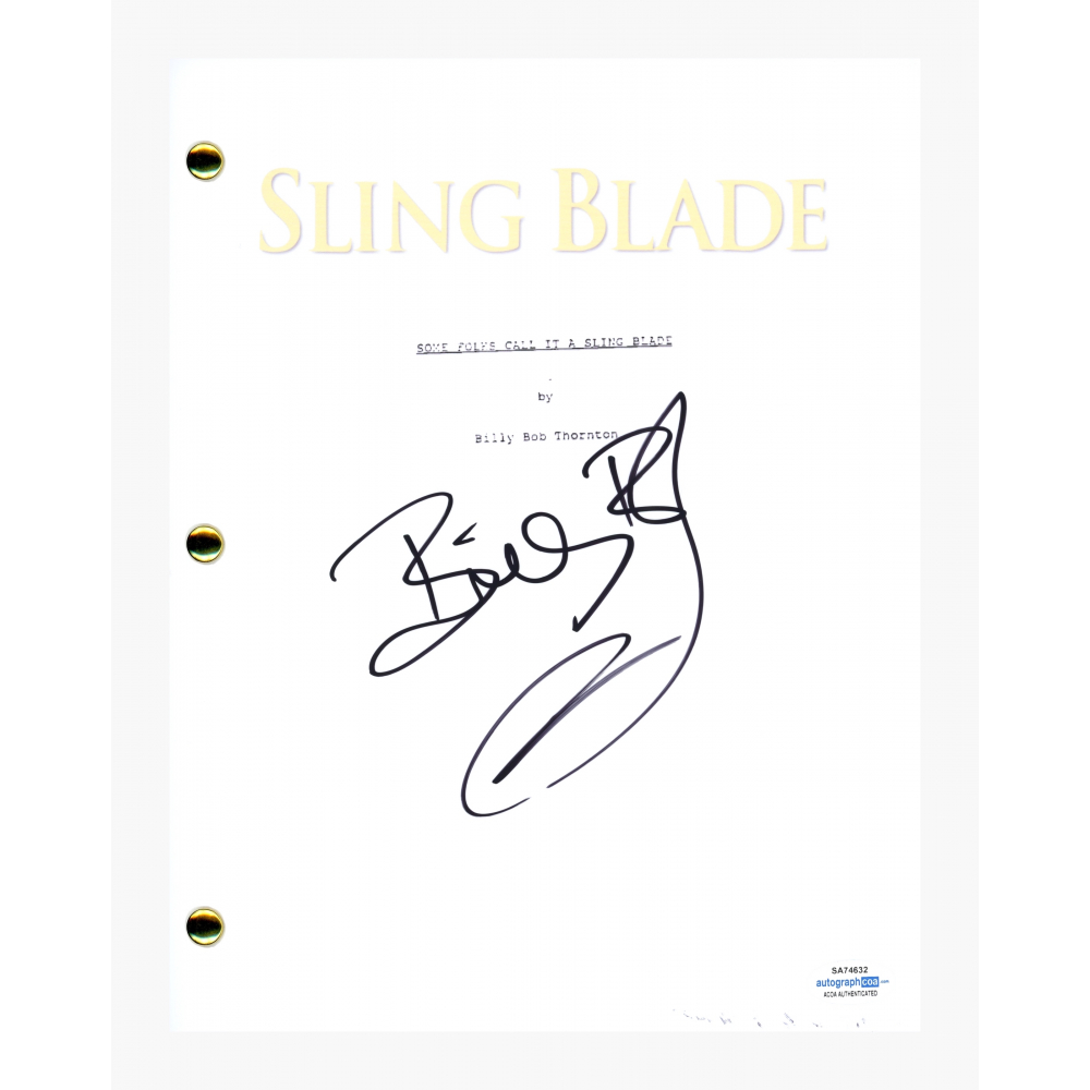 Billy Bob Thornton Signed "Sling Blade" Movie Script (AutographCOA ...