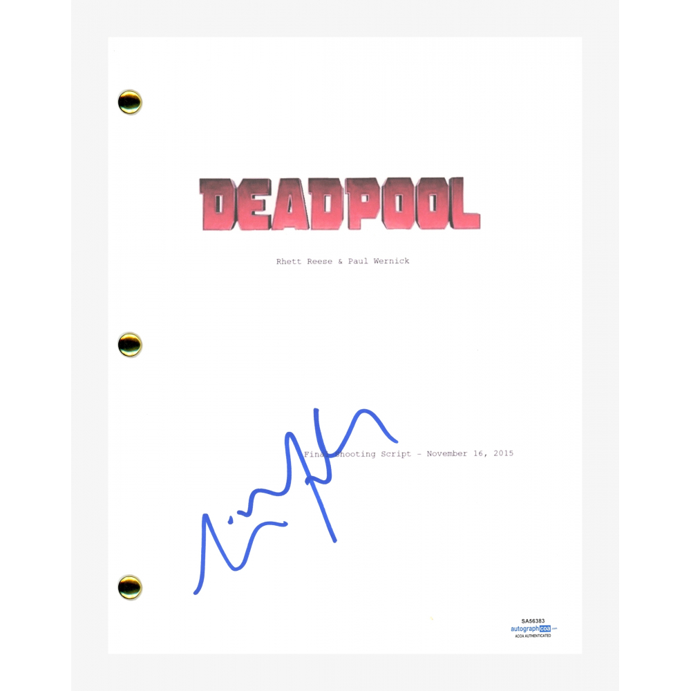 Tim Miller Signed "Deadpool" Movie Script (AutographCOA) | Pristine Auction