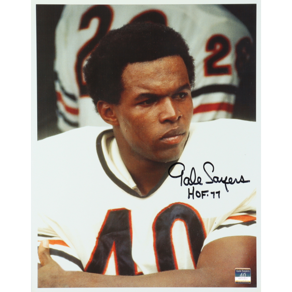 Gale Sayers Signed Bears 11x14 Photo Inscribed "HOF 77" (Sayers ...
