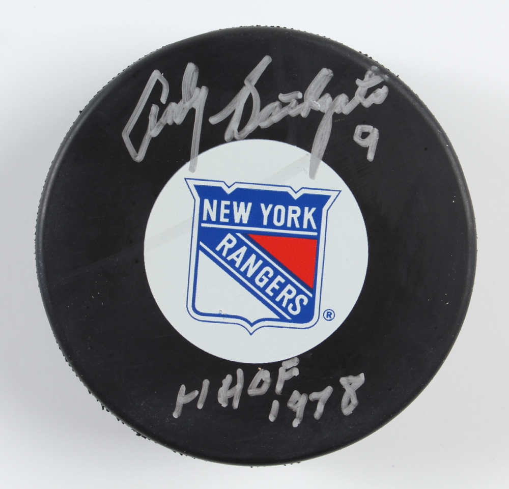 Andy Bathgate Signed Rangers Logo Puck Inscribed "HHOF 1978" (Steiner ...