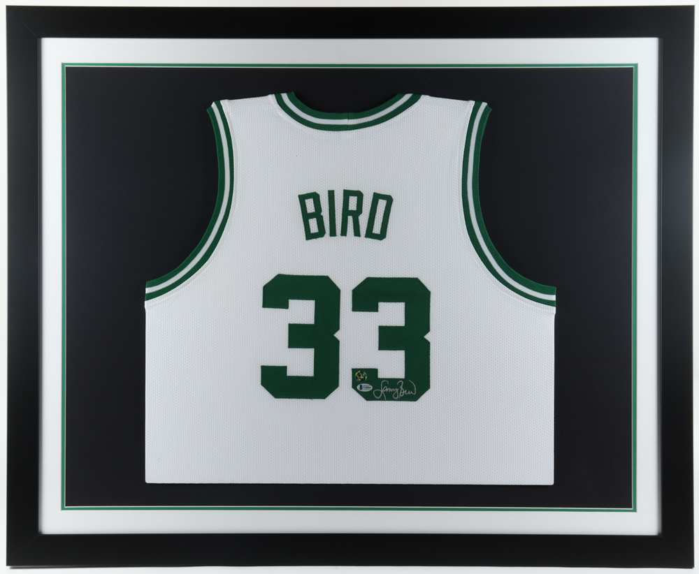 Larry Bird Signed Custom Framed Jersey Display (Beckett & Bird) | Pristine Auction