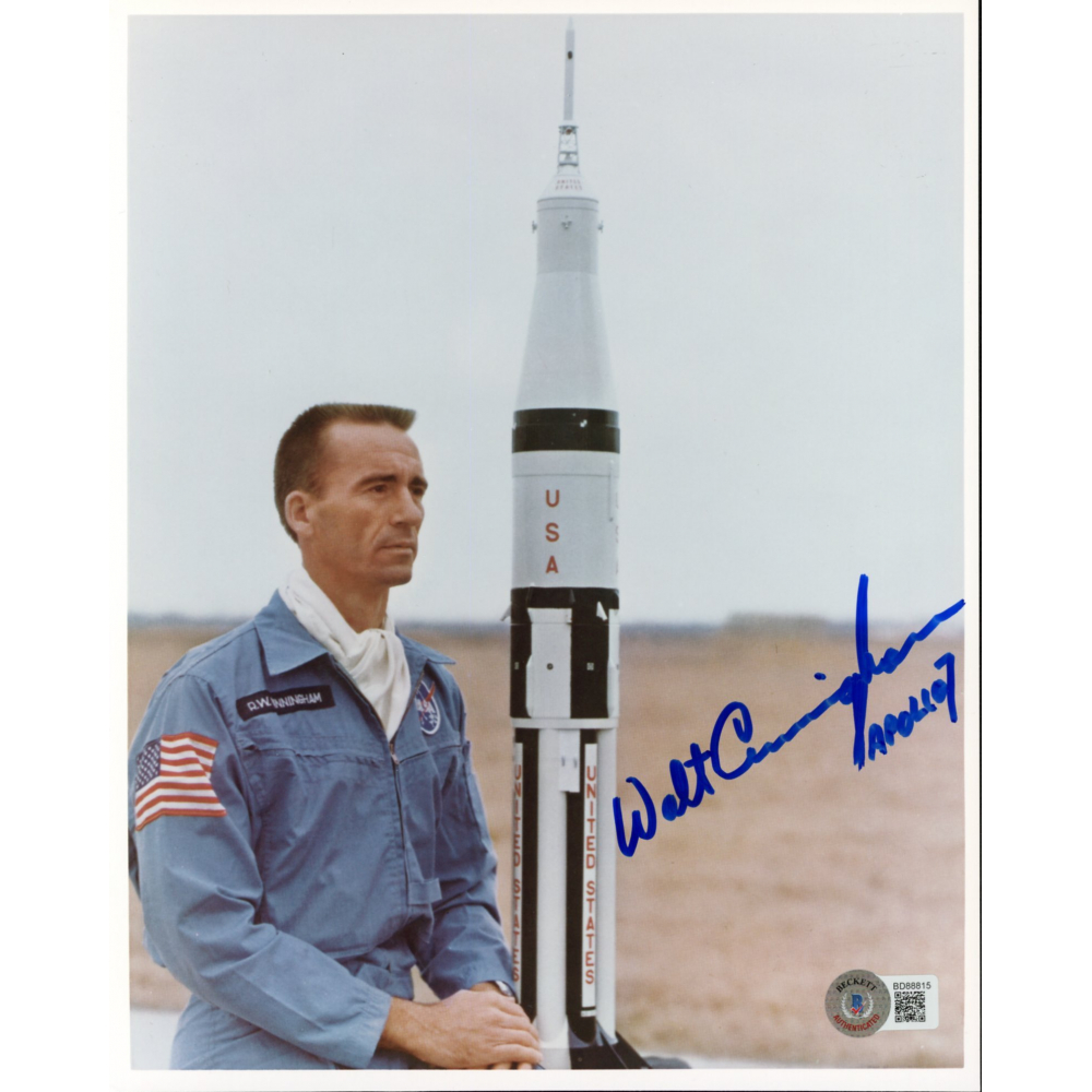 Walter Cunningham Signed Apollo 7 8x10 Photo Inscribed "Apollo 7 ...