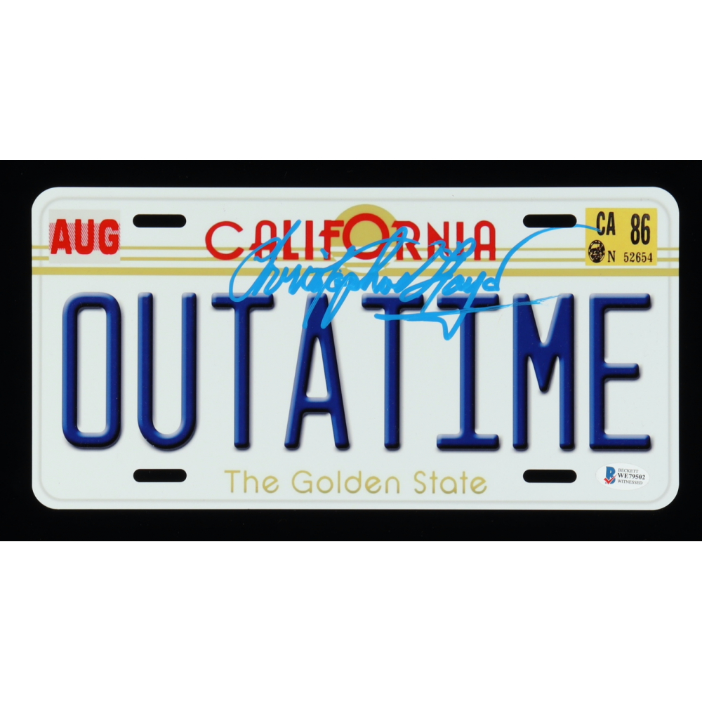 Christopher Lloyd Signed "Back to the Future" California License Plate ...