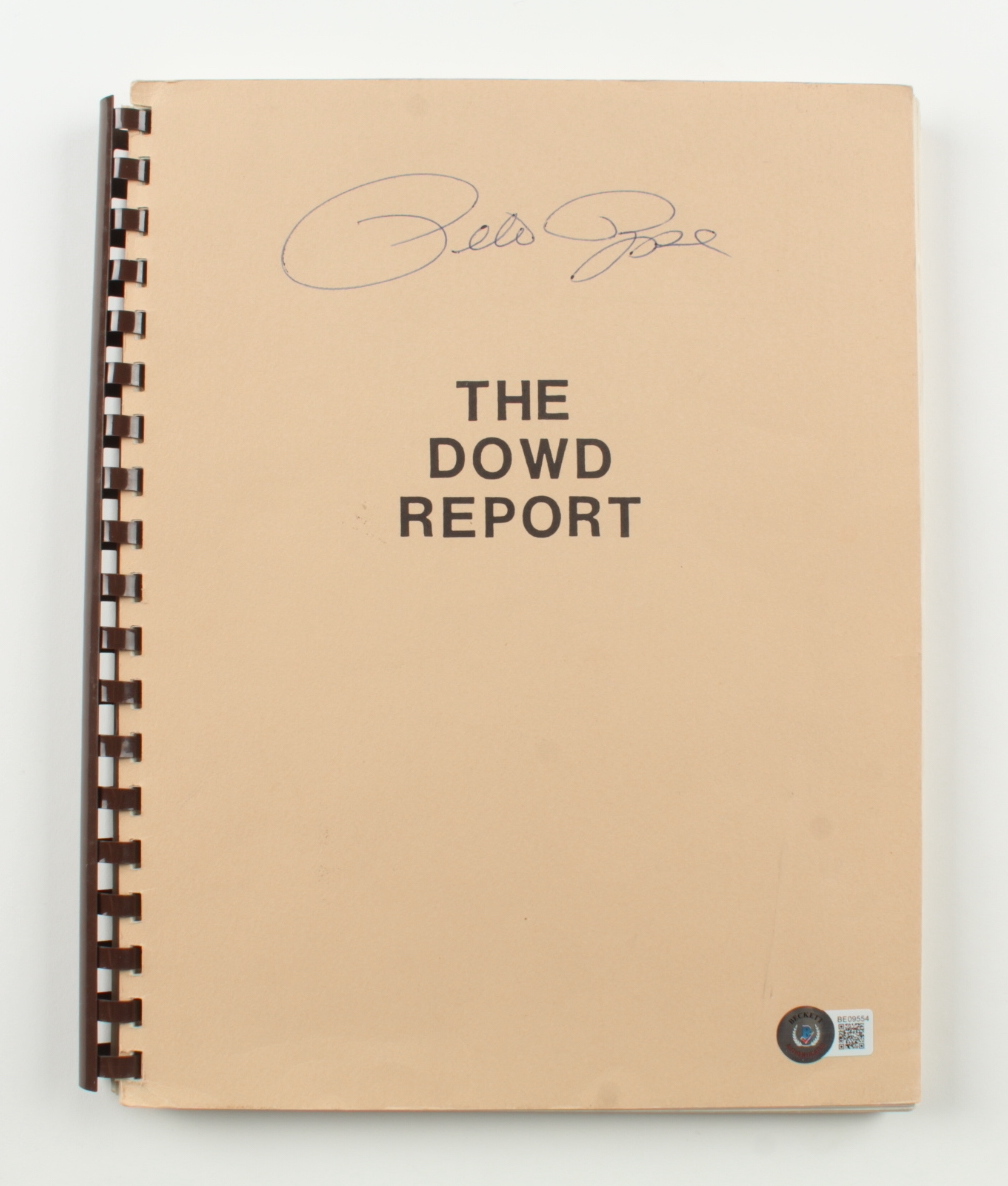 Pete Rose Signed "The Dowd Report" 9x11 Spiral Notebook (Beckett ...