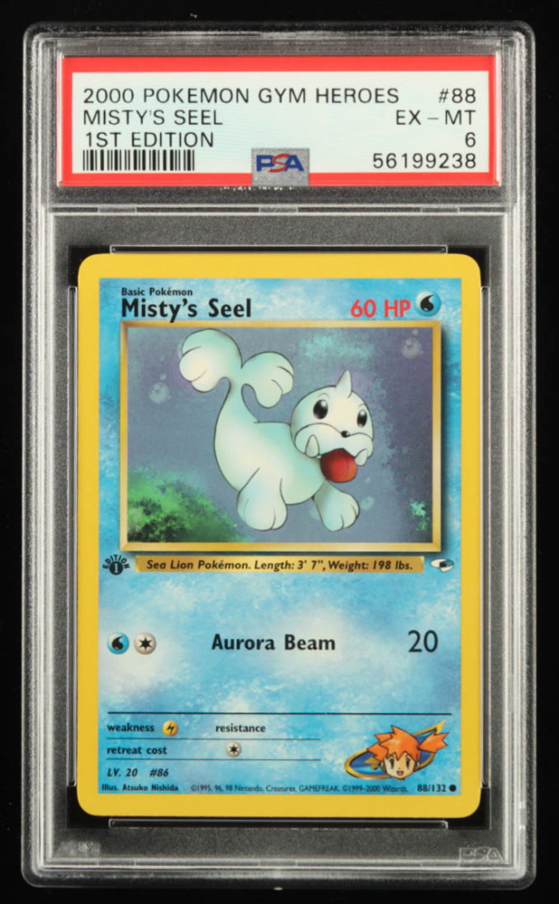 Misty's Seel 2000 Pokemon Gym Heroes 1st Edition #88 (PSA 6) | Pristine ...