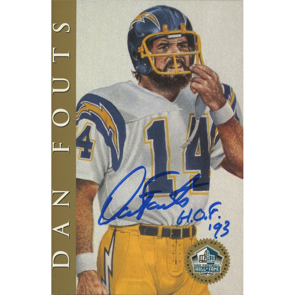 Dan Fouts Signed Hall of Fame Signature Series Football Postcard ...