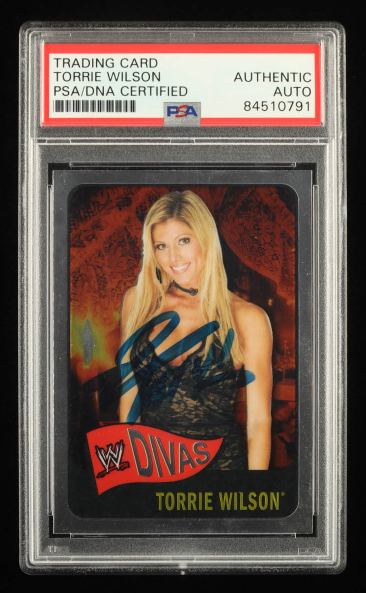 Torrie Wilson Signed 2006 Topps Heritage Chrome WWE #61 DV (PSA ...