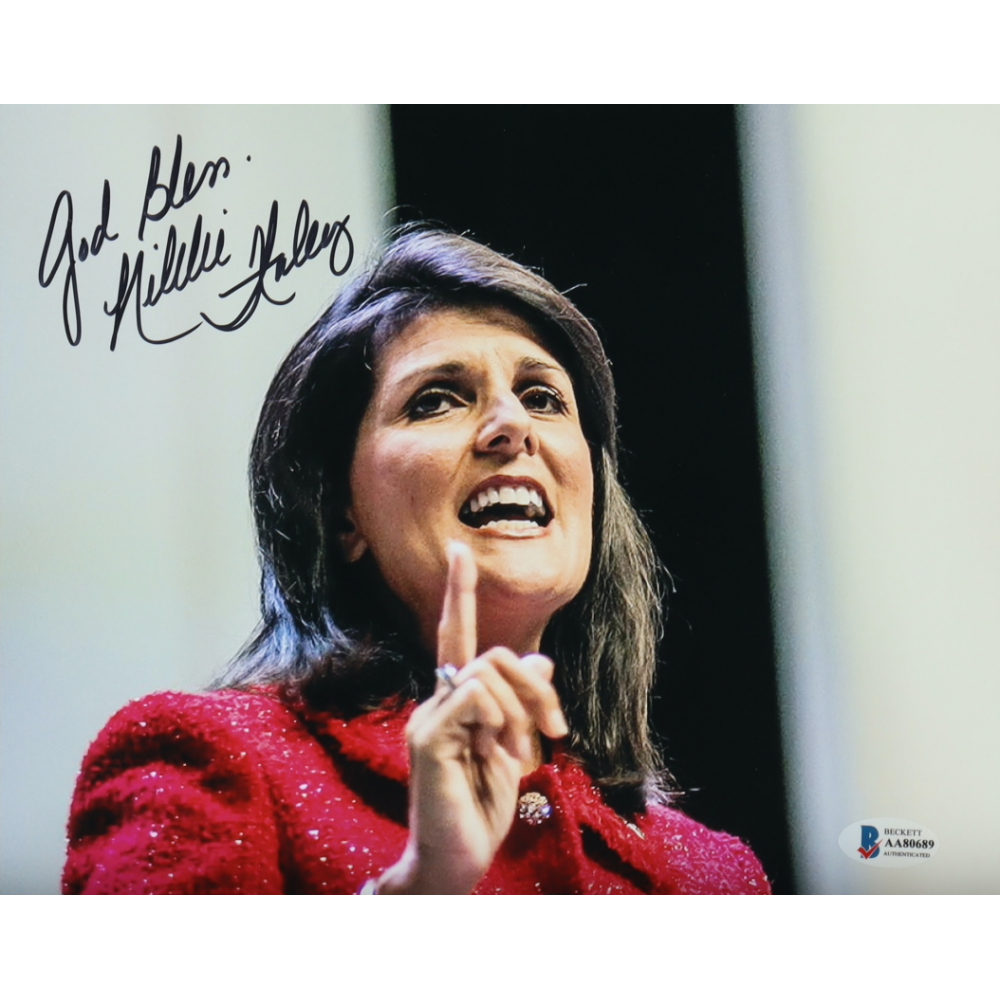 Nikki Haley Signed 8x10 Photo Inscribed "God Bless" (Beckett ...