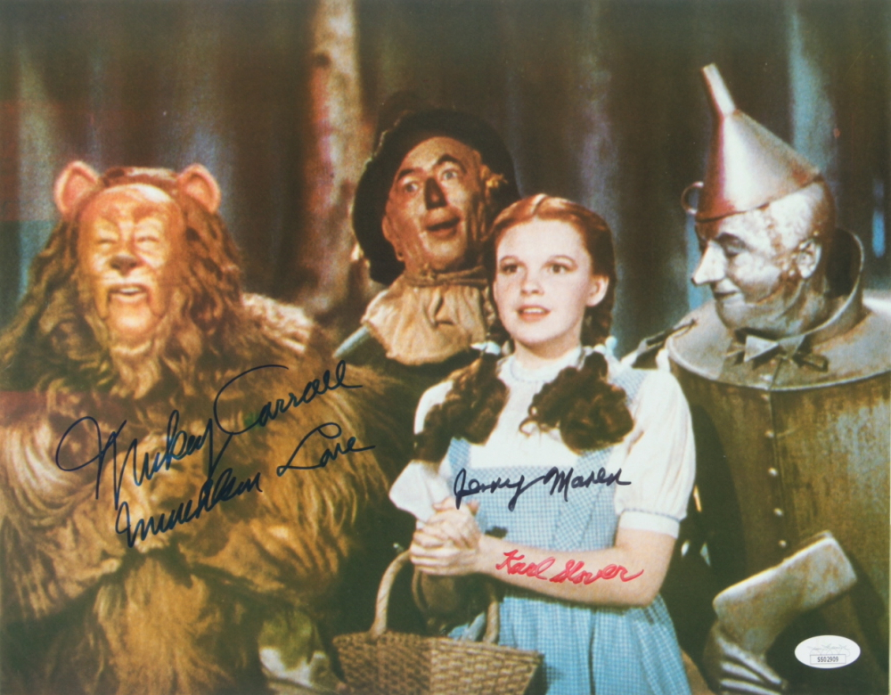 Mickey Carroll, Jerry Maren & Karl Slover Signed "The Wizard of Oz ...
