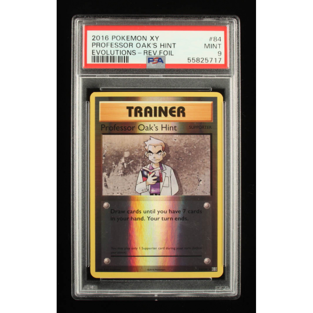 Professor Oak's Hint 2016 Pokemon Evolutions Reverse Foil #84 (PSA 9 ...