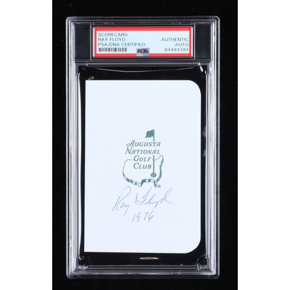 Raymond Floyd Signed Augusta National Golf Club Score Card Inscribed ...