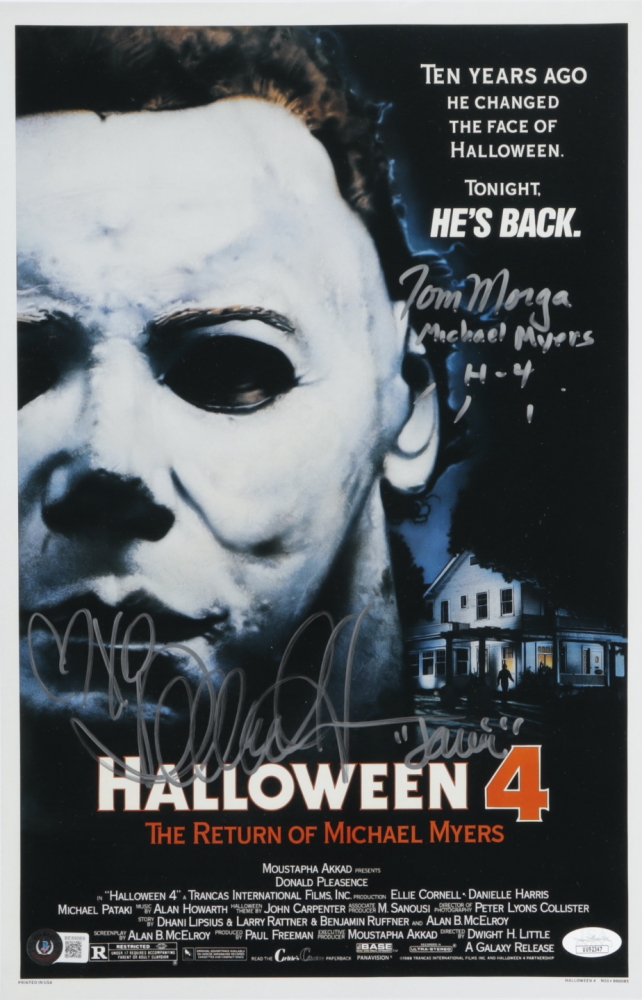 Danielle Harris & Tom Morga Signed "Halloween 4" 11x17 Photo Inscribed ...
