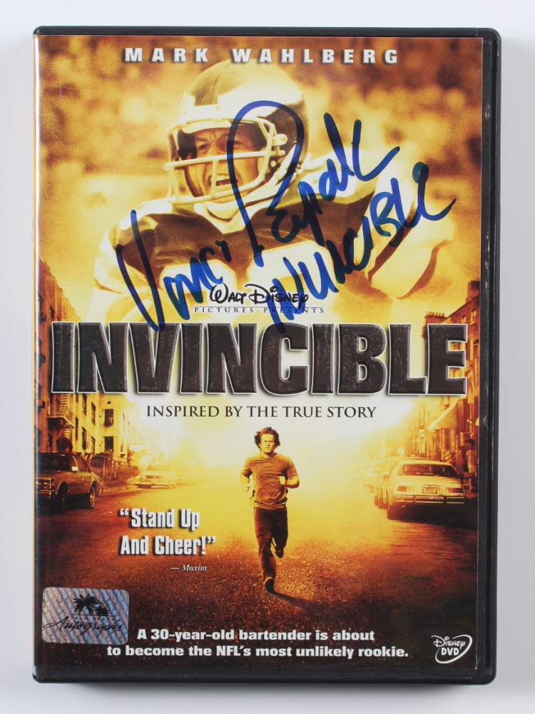 Vince Papale Signed "Invincible" DVD Inscribed "Invincible" (Palm Beach ...