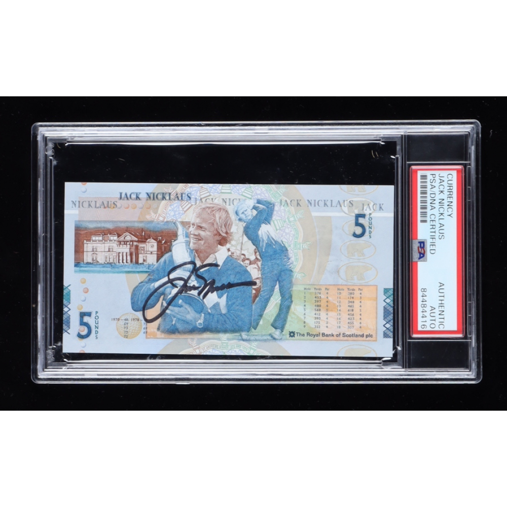 Jack Nicklaus Signed The Royal Bank of Scotland 5 Pound Note (PSA ...