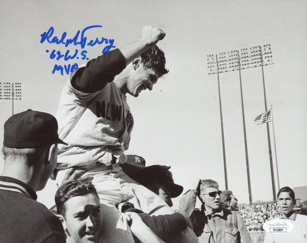 Ralph Terry Signed Yankees 8x10 Photo Inscribed "'62 WS MVP" (JSA ...