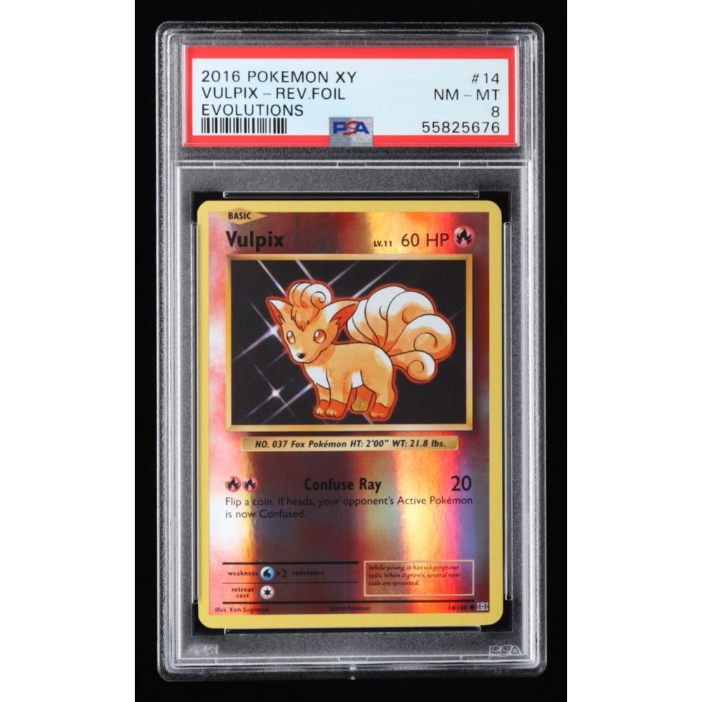 Vulpix 2016 Pokemon Evolutions #14 Reverse Holo (PSA 8) | Pristine Auction