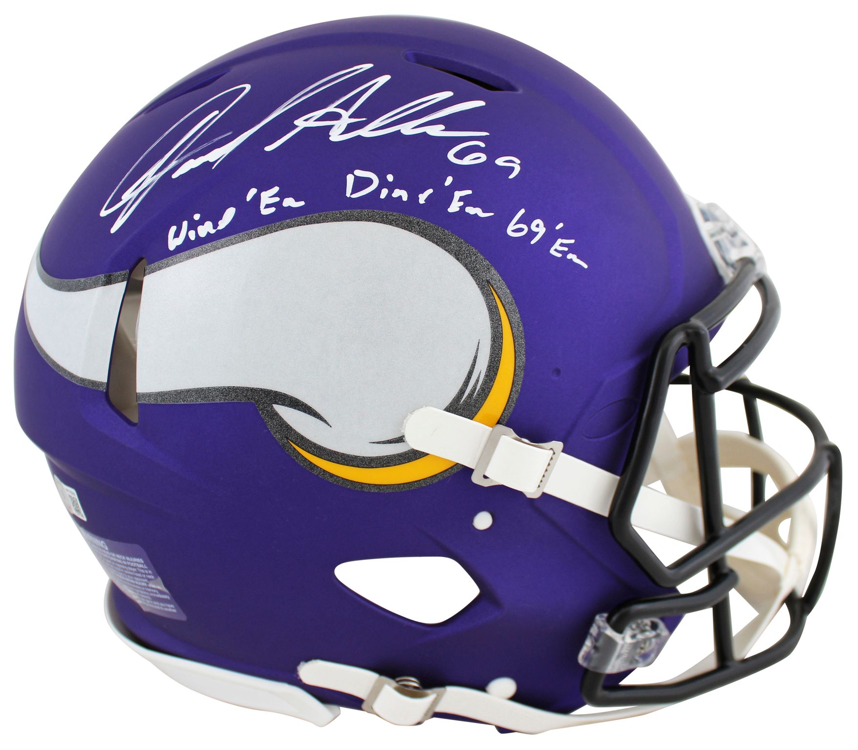 Jared Allen Signed Vikings Full-Size Authentic On-Field Speed Helmet ...