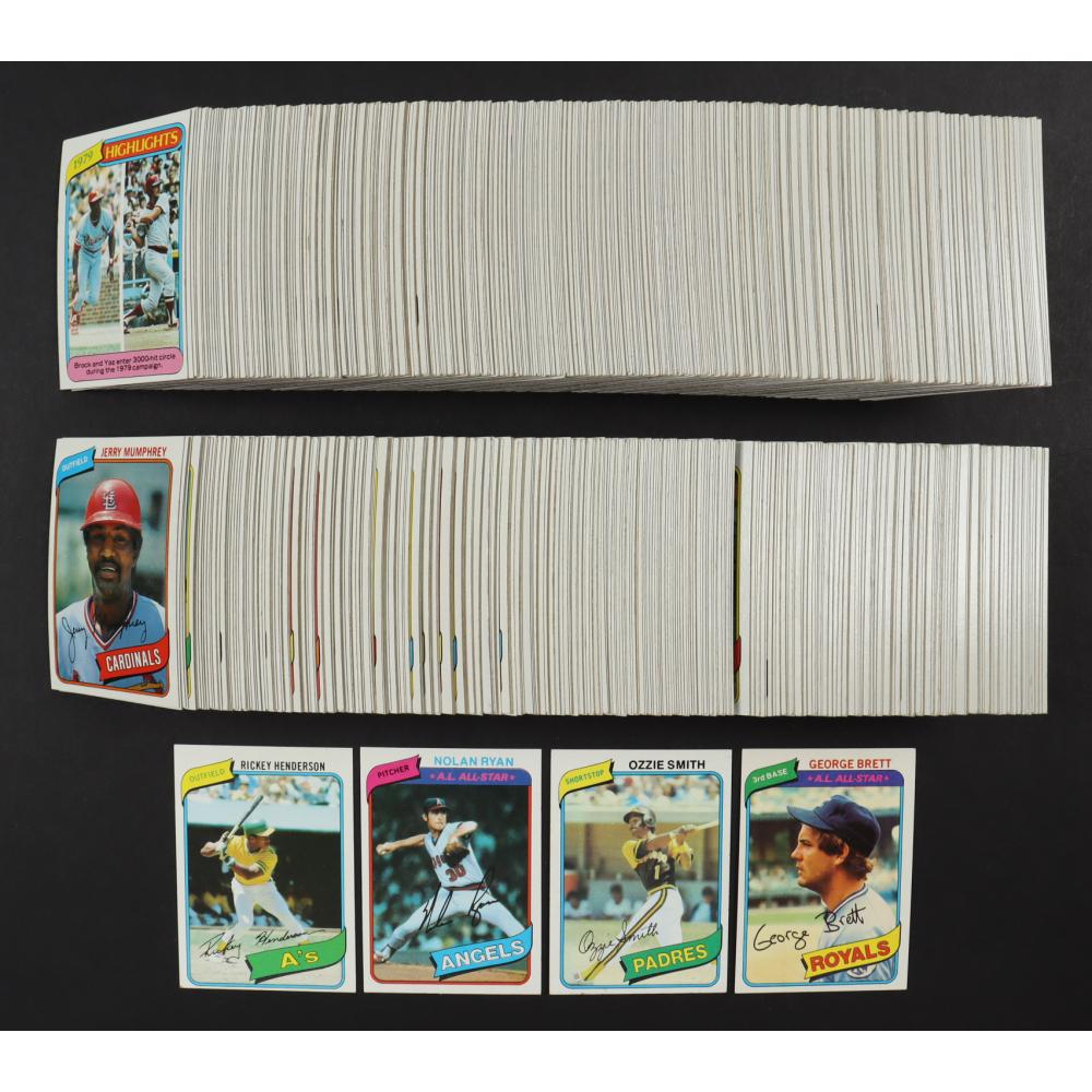 1980 Topps Baseball Complete Set of (726) Cards with Rickey Henderson ...