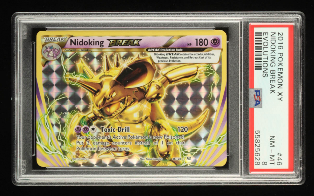 Nidoking Break 2016 Pokemon Evolutions #46 Holo Break (PSA 8 ...