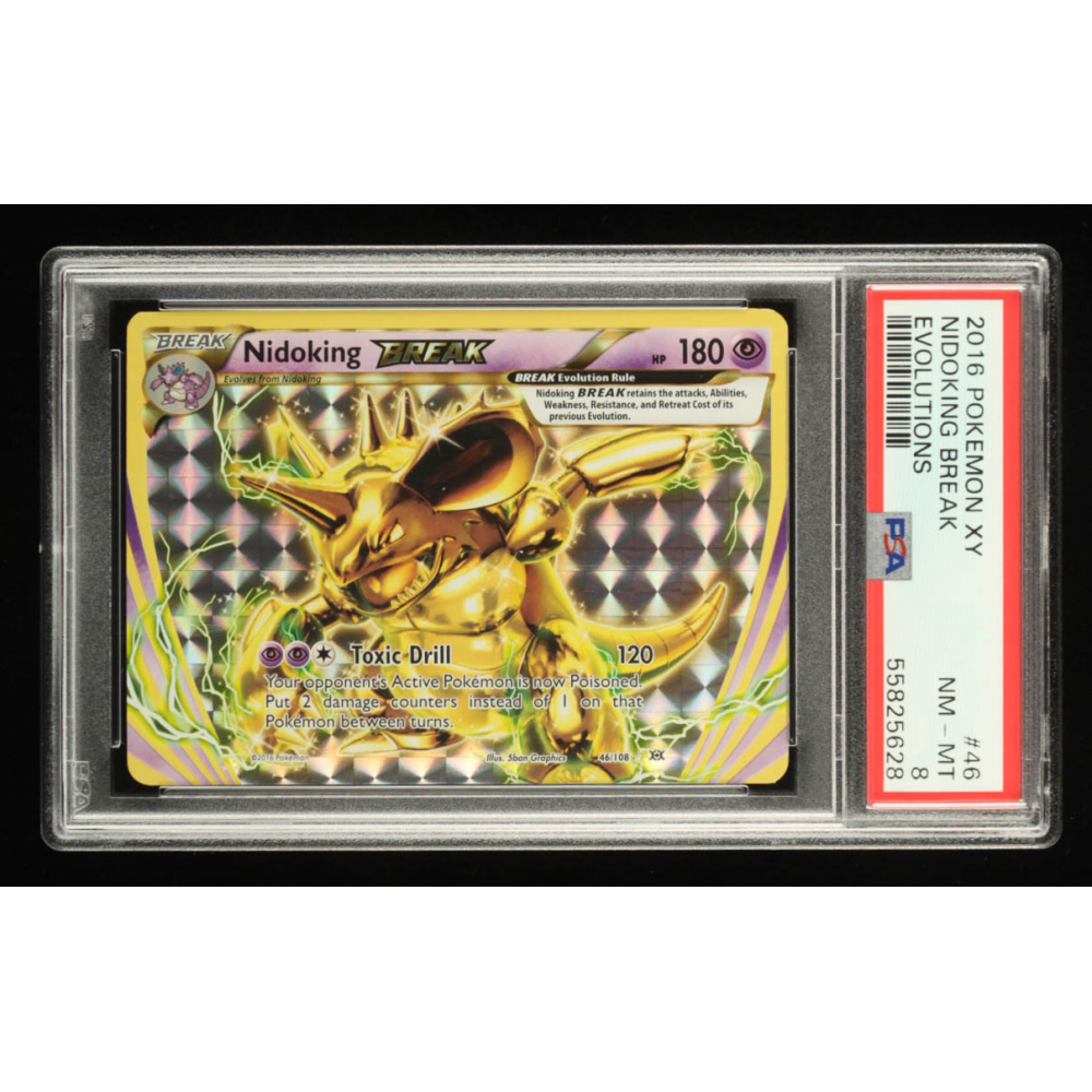 Nidoking Break 2016 Pokemon Evolutions #46 Holo Break (PSA 8 ...