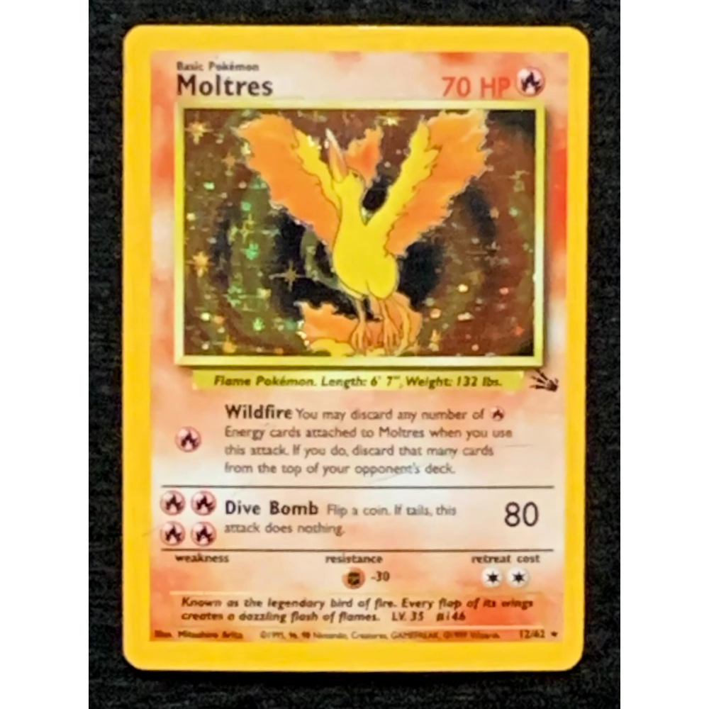Moltres 1999 Pokemon Fossil Unlimited #12 Holo | Pristine Auction
