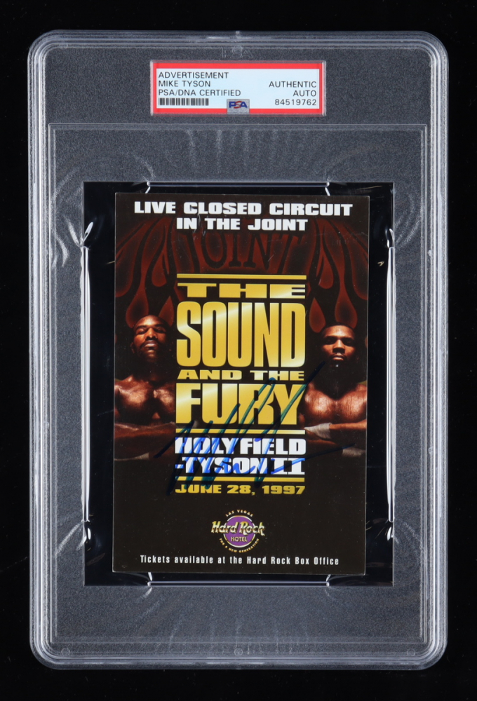 Mike Tyson Signed Boxing Fight Card (PSA) | Pristine Auction