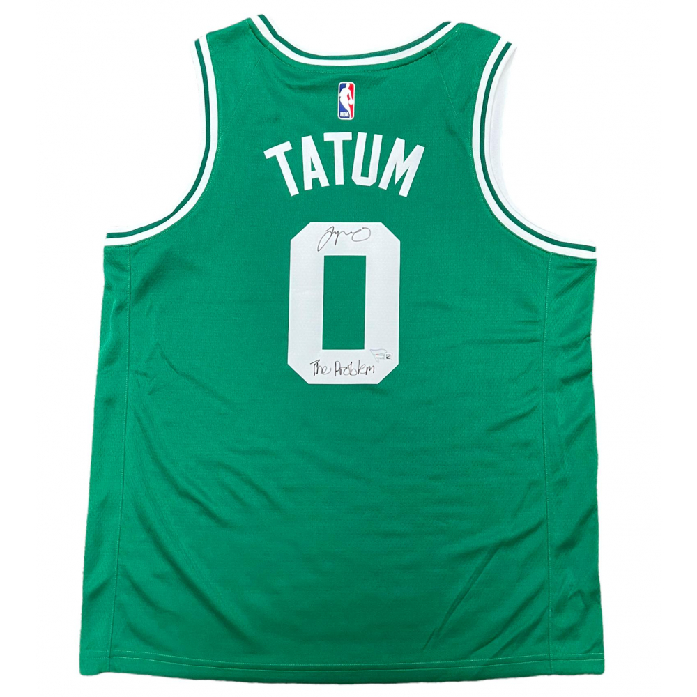 Jayson Tatum Signed Celtics Jersey Inscribed "The Problem" (Fanatics ...
