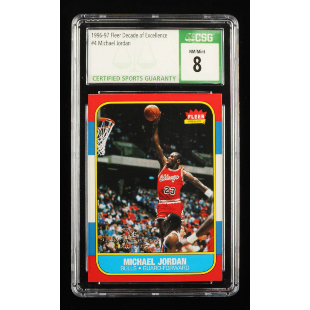 Michael Jordan 1996-97 Fleer Decade of Excellence #4 (CSG 8) | Pristine ...