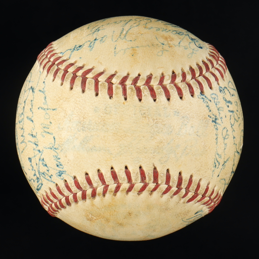 1950 Athletics Team-Signed Baseball Signed By (32) with Ferris Fain ...
