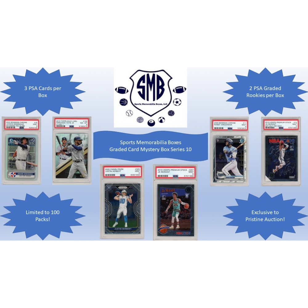 Sports Memorabilia Boxes Graded Card Mystery Box Series 10 | Pristine ...