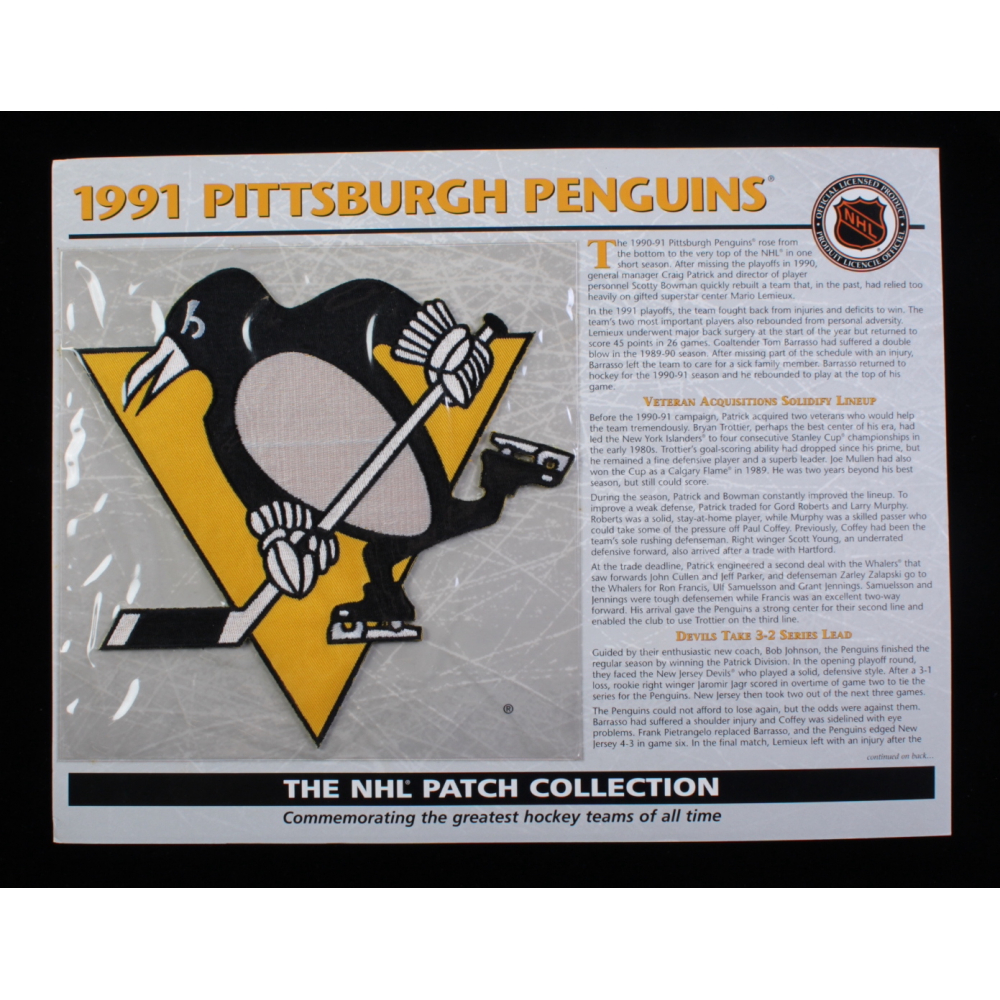 1991 Penguins NHL Statistics Commemorative 9x12 Print With Uniform ...