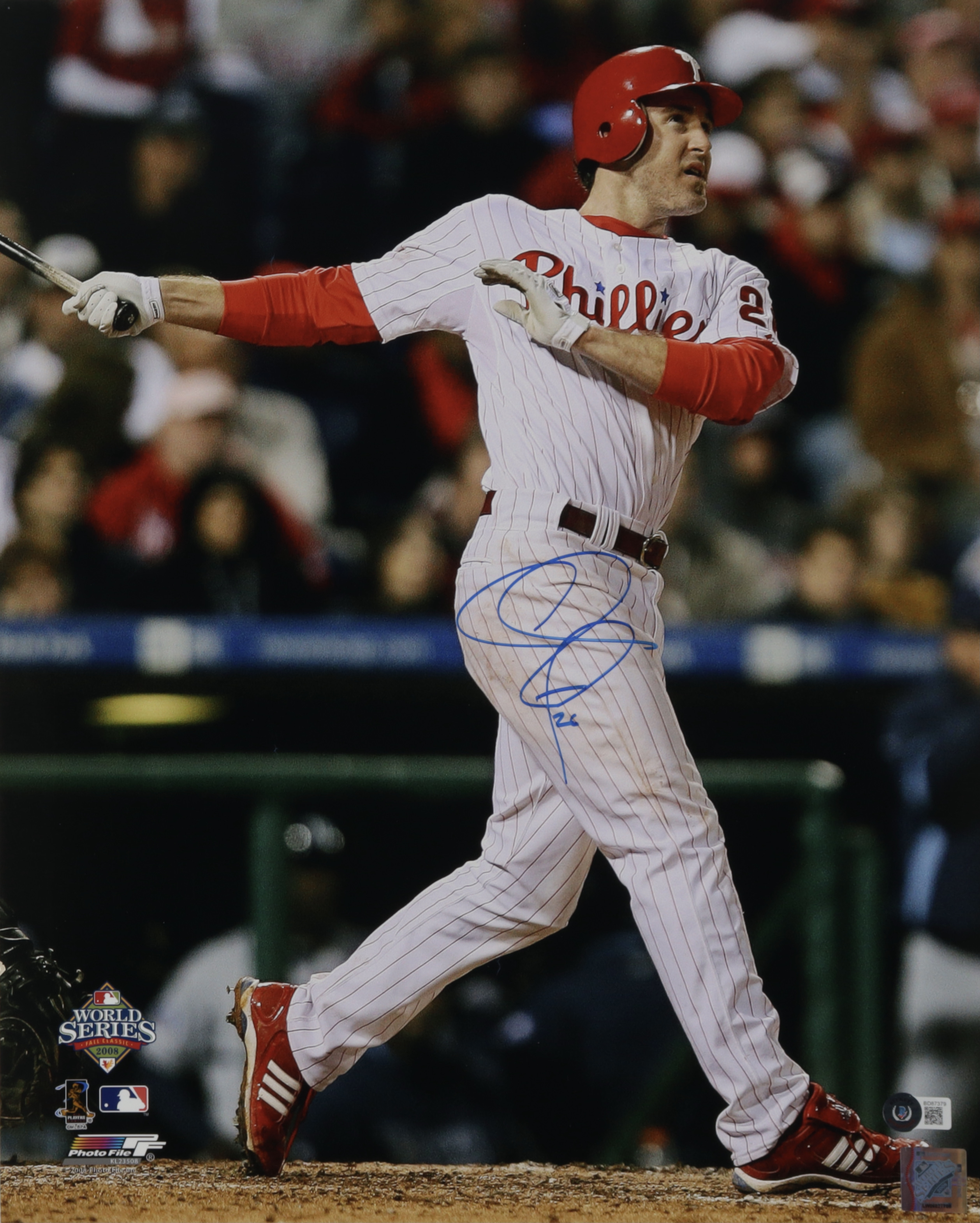 Chase Utley Signed Phillies 16x20 Photo (Beckett) | Pristine Auction