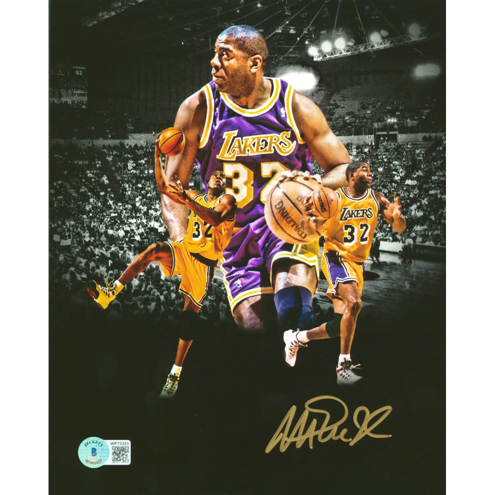 Magic Johnson Signed Lakers 8x10 Photo (Beckett) | Pristine Auction