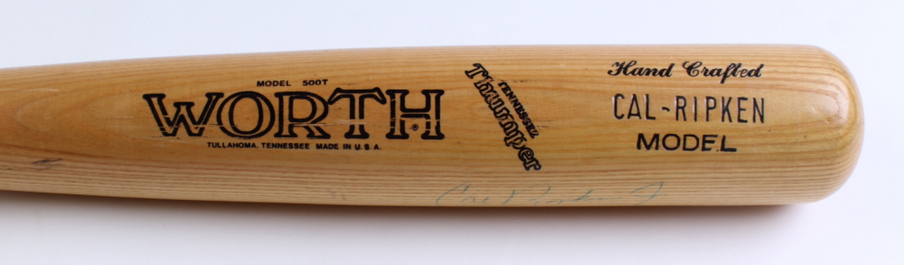 Cal Ripken Jr. Signed Worth Custom Engraved Baseball Bat (PSA ...